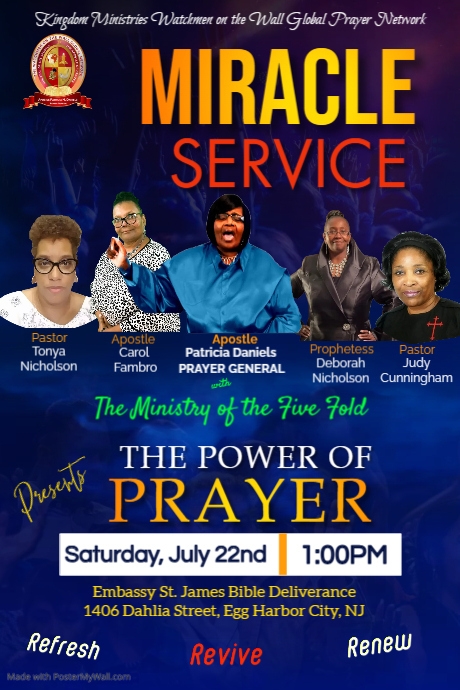 Miracle Service | PosterMyWall