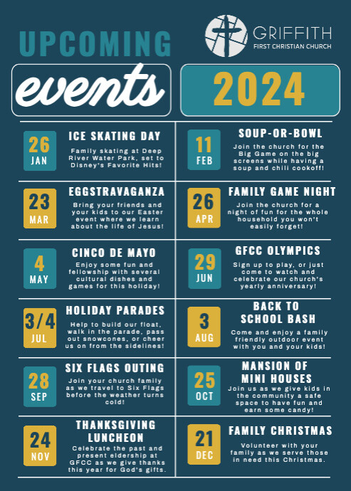 GFCC 2024 Calendar | PosterMyWall