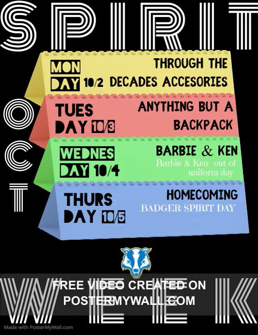 SPIRIT WEEK | PosterMyWall