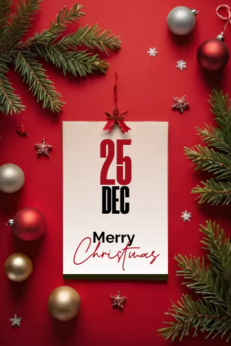 Copy of 25 dec merry christmas poster | PosterMyWall