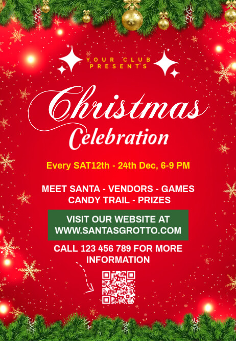 25 december christmas celebration Template | PosterMyWall