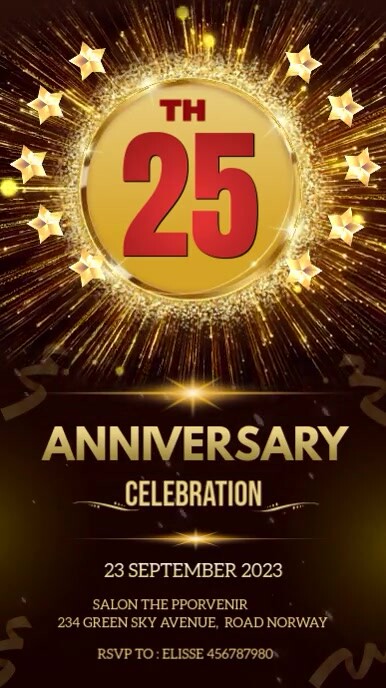 25 years anniversary design template | PosterMyWall