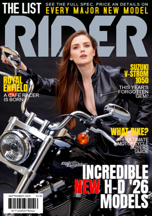 250910 Rider magazine cover Template | PosterMyWall