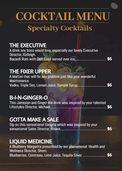 Cocktail Menu III (1) | PosterMyWall