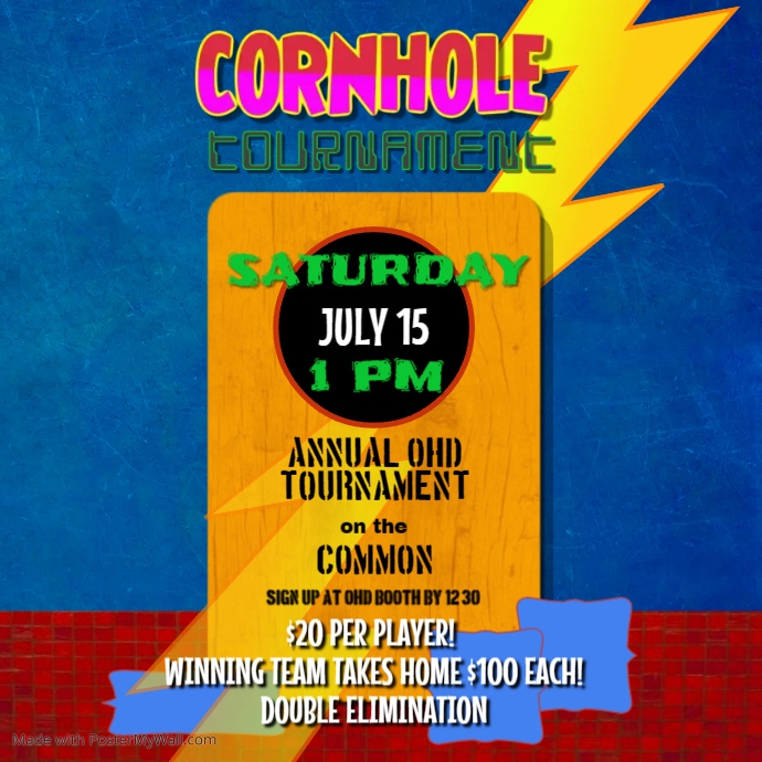 Copy of Copy of Cornhole Tournament Bean Bag Toss Event Flyer ...