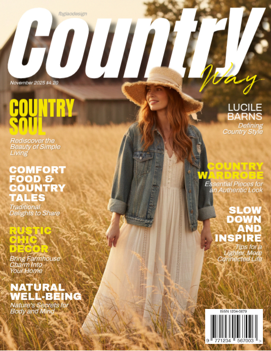 251122 Country Way magazine cover Template | PosterMyWall
