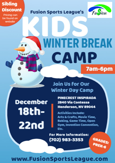 Copy of Kids Winter Camp Flyer (2) | PosterMyWall