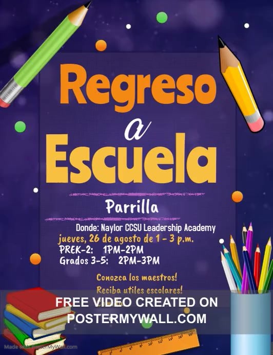 Back to school SPANISH | PosterMyWall