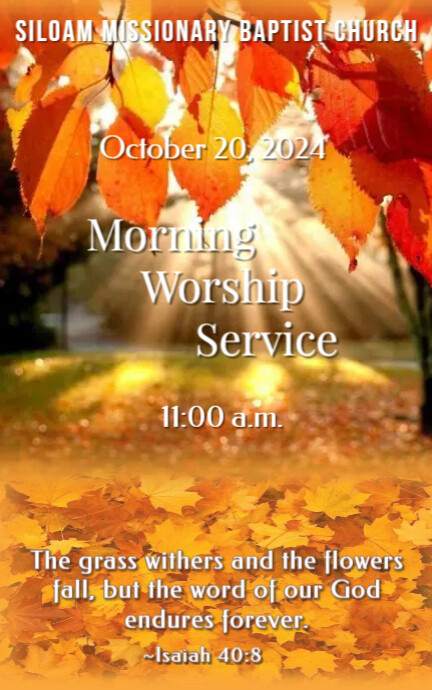 Fall Bulletin Cover | PosterMyWall