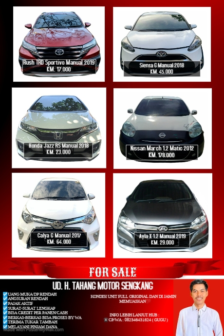 Copy of Salinan Cars for sale flyer - Modern design - Template color ...