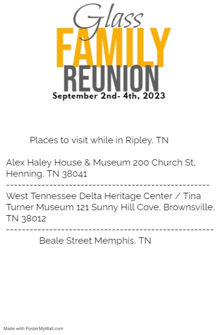 Family Reunion Poster Template | PosterMyWall