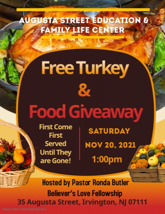 Copy of Copy of Thanksgiving Turkey Giveaway Flyer | PosterMyWall