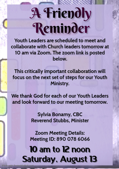 Confirmation Class | PosterMyWall