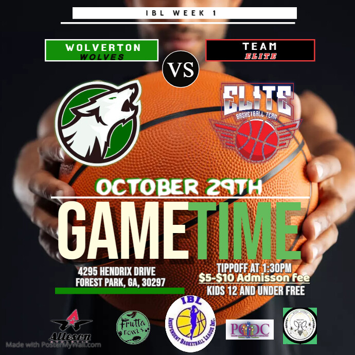 flyer game wolves vs elite oct 29 | PosterMyWall