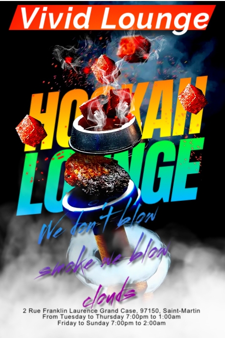 Copy of hookah lounge | PosterMyWall