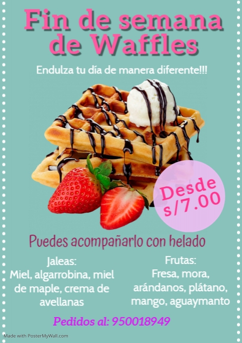 Copy of Copia de Templates waffles | PosterMyWall