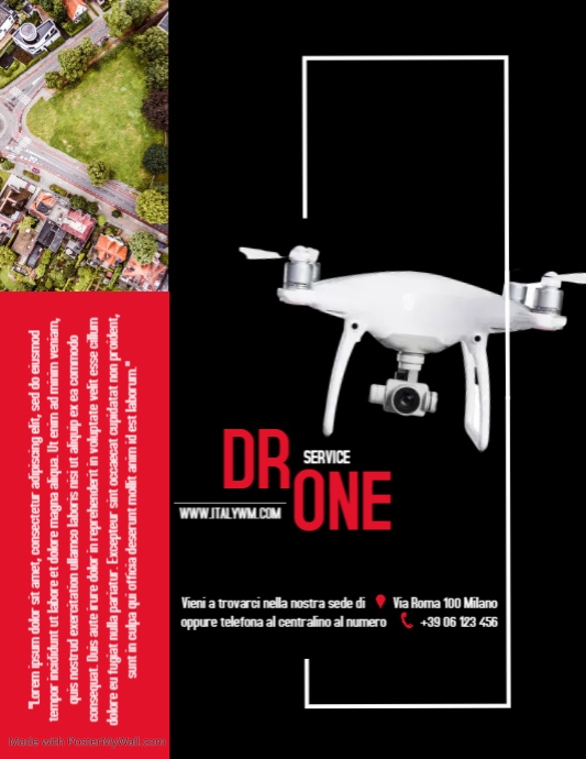 drone service poster volantino | PosterMyWall