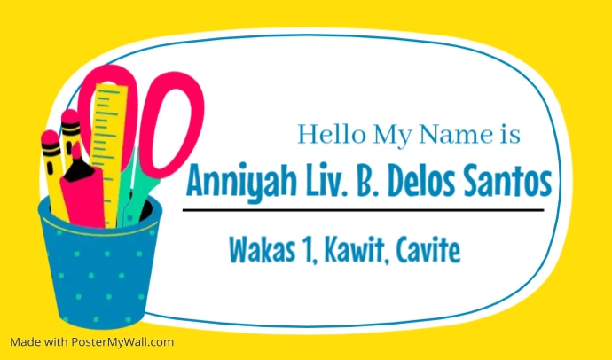 name tag, label, class tag | PosterMyWall