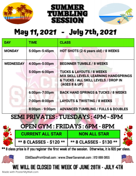 Summer Tumbling Session | PosterMyWall