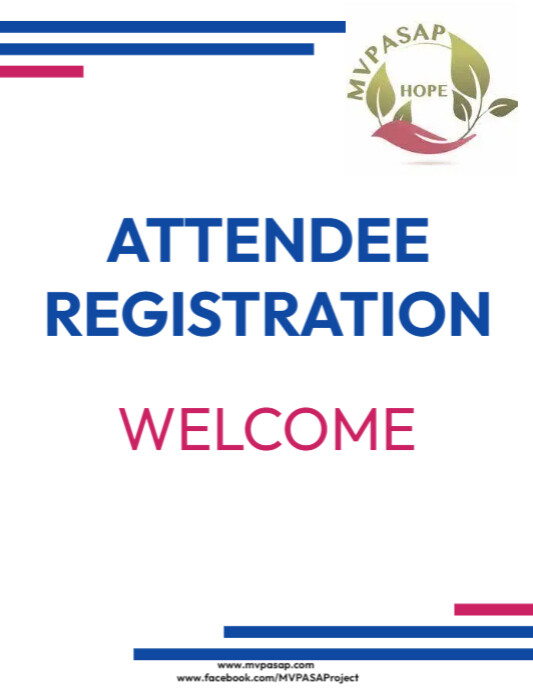 Attendee Registration sign | PosterMyWall
