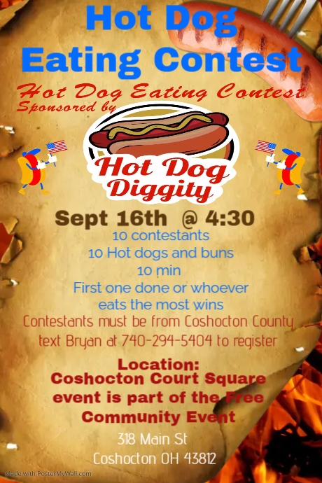 Hot Dog Eating Contest | PosterMyWall