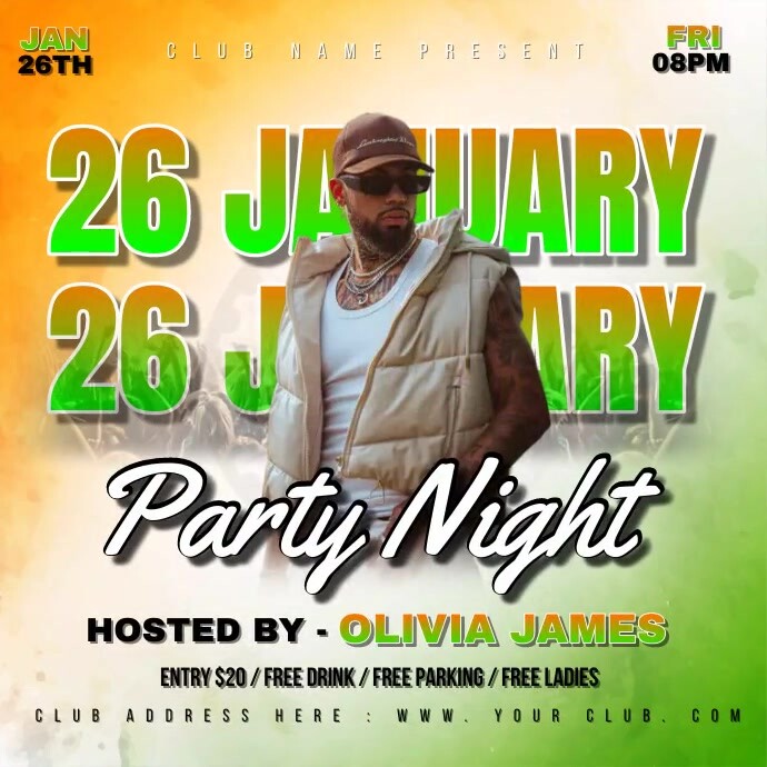 26 JANUARY Template | PosterMyWall