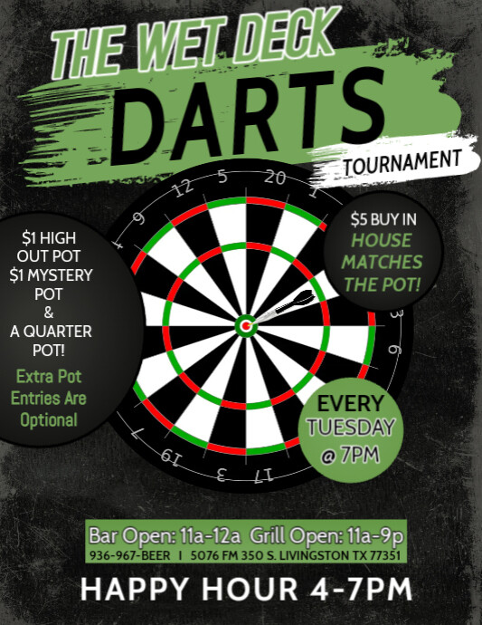 Copy of Darts Night Flyer Template | PosterMyWall