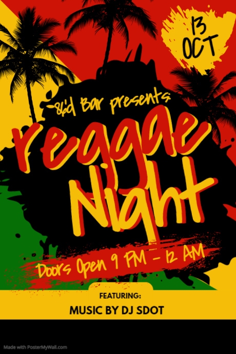 Copy of Reggae Night Flyer (86'd) | PosterMyWall
