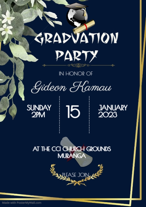 Graduation party invitation | PosterMyWall