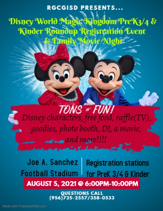 Copy of Copy of Disney Birthday party theme park flyer design ...