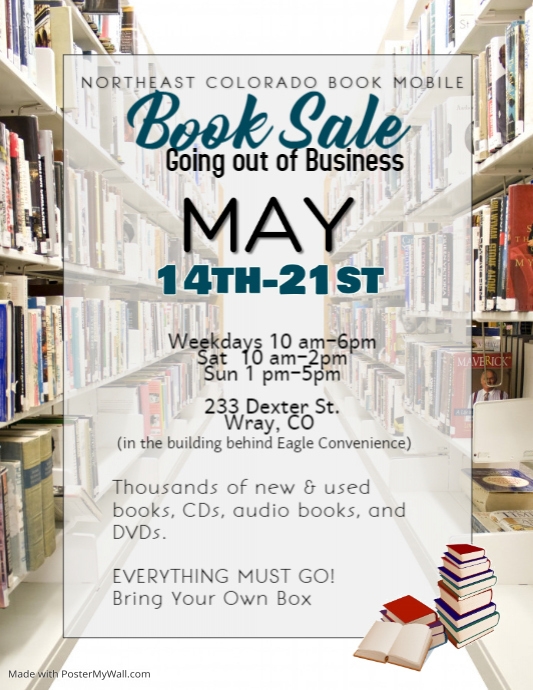 Copy of used book sale flyer template | PosterMyWall