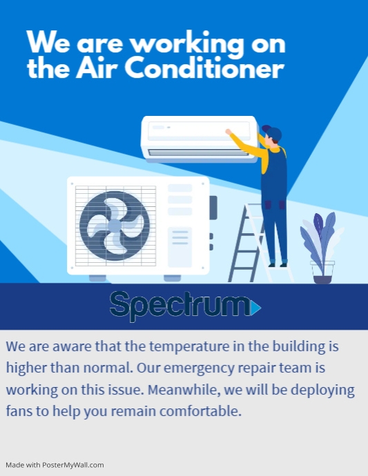 Copy of Air conditioner flyer poster template | PosterMyWall