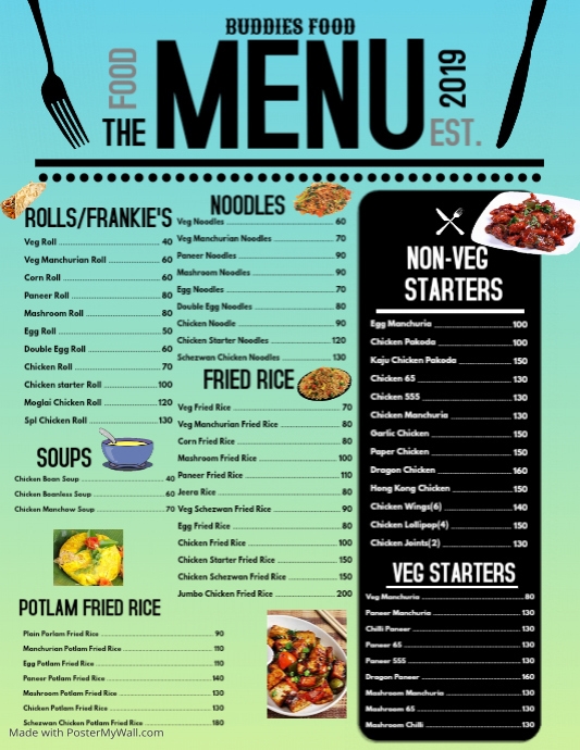 Copy of Copy of Menu | PosterMyWall