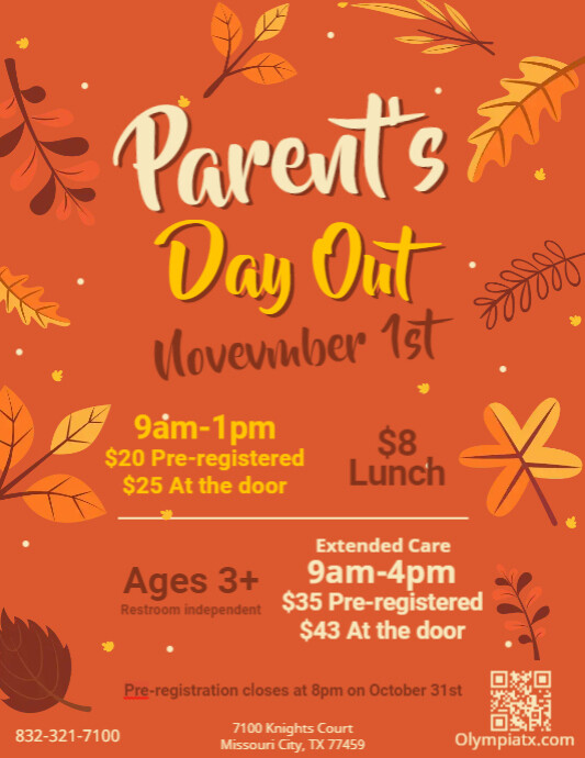 Parent's Day Out | PosterMyWall