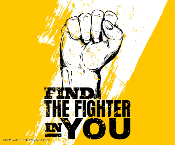 Find the Fighter in You Motivational Poster | PosterMyWall