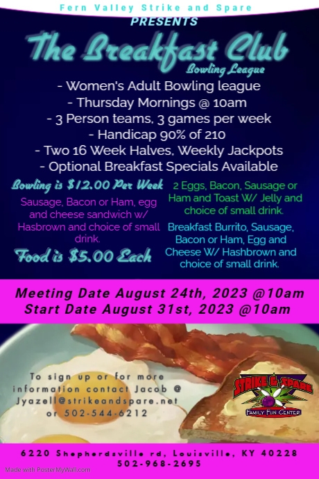 Breakfast Club League Flyer | PosterMyWall