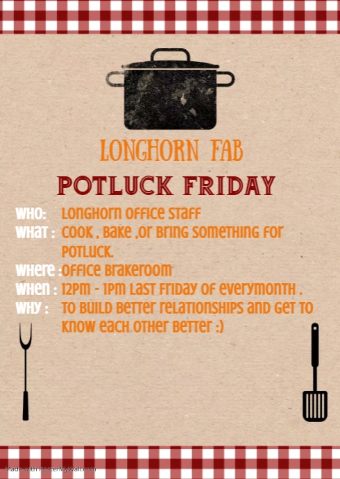 Potluck party theme invitation | PosterMyWall