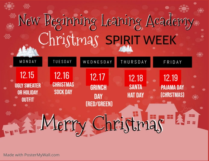 Copy of Christmas Spirit week Flyer Template | PosterMyWall