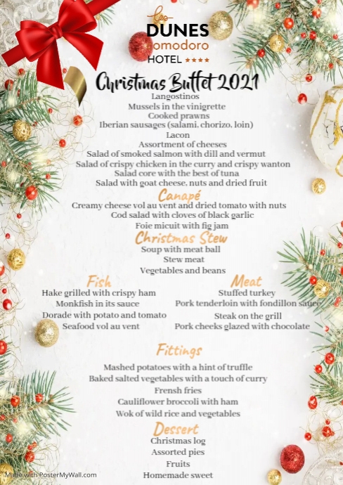 Copy of Copia de new year menu, christmas menu, menu | PosterMyWall