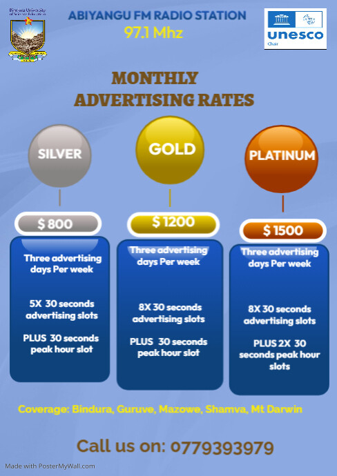 gold silver bronze price rate card template | PosterMyWall