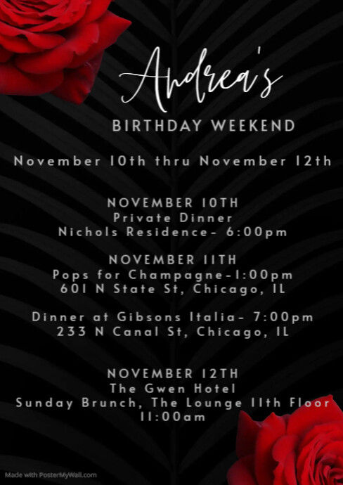 BLACK AND WHITE ELEGANT BIRTHDAY INVITATION | PosterMyWall