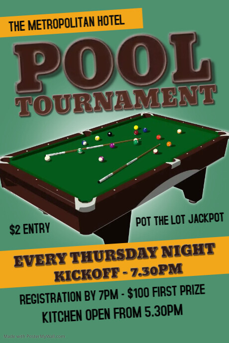 Pool Tournament Poster | PosterMyWall