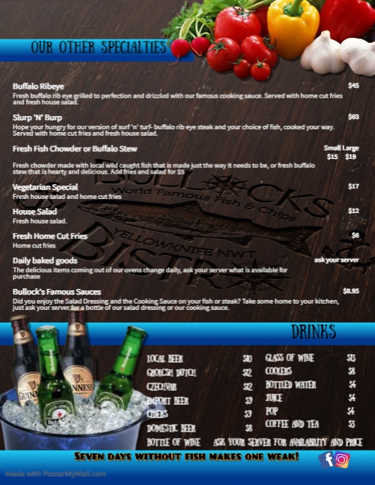 menu back english | PosterMyWall