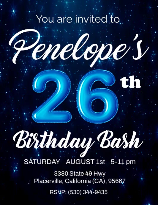 26th bday Template | PosterMyWall