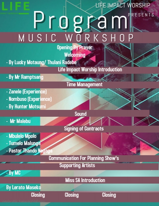 Copy of Copy of Copy of Music Workshop | PosterMyWall