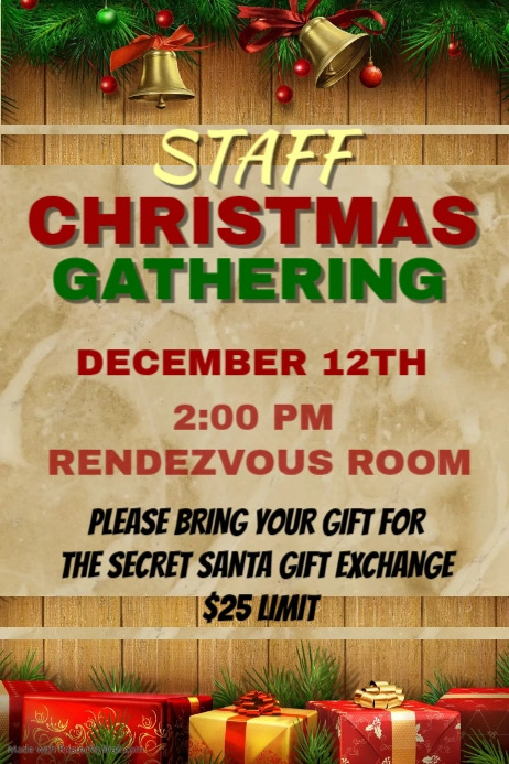 Company Christmas Party Event Template | PosterMyWall