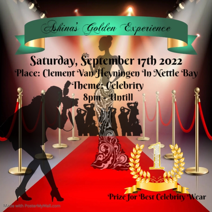 Red carpet poster design template | PosterMyWall