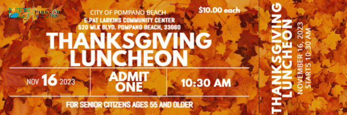 Thanksgiving Ticket template | PosterMyWall