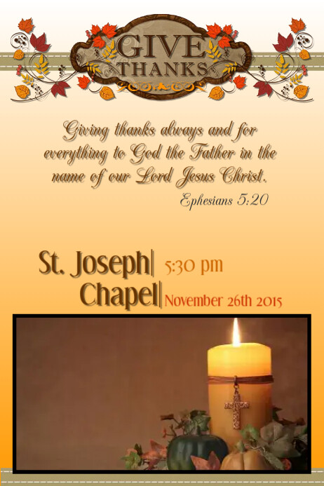 Thanksgiving mass Template | PosterMyWall