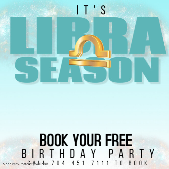 Copy of LIBRA BIRTHDAY BASH | PosterMyWall